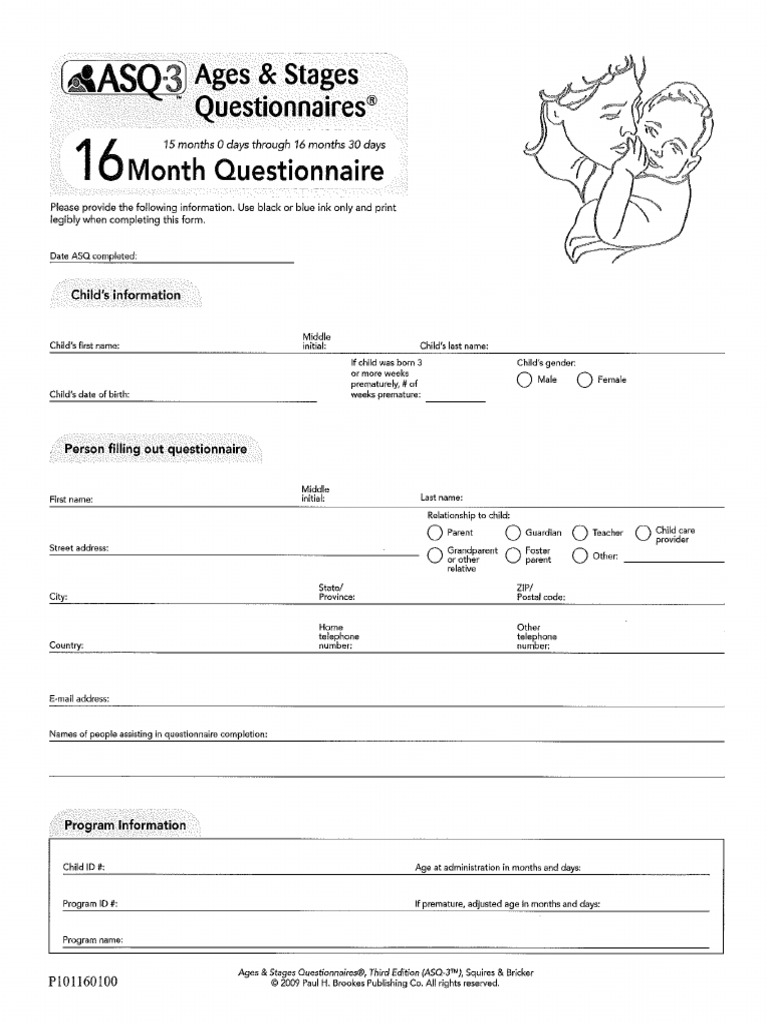 ASQ 15-16 Months | PDF
