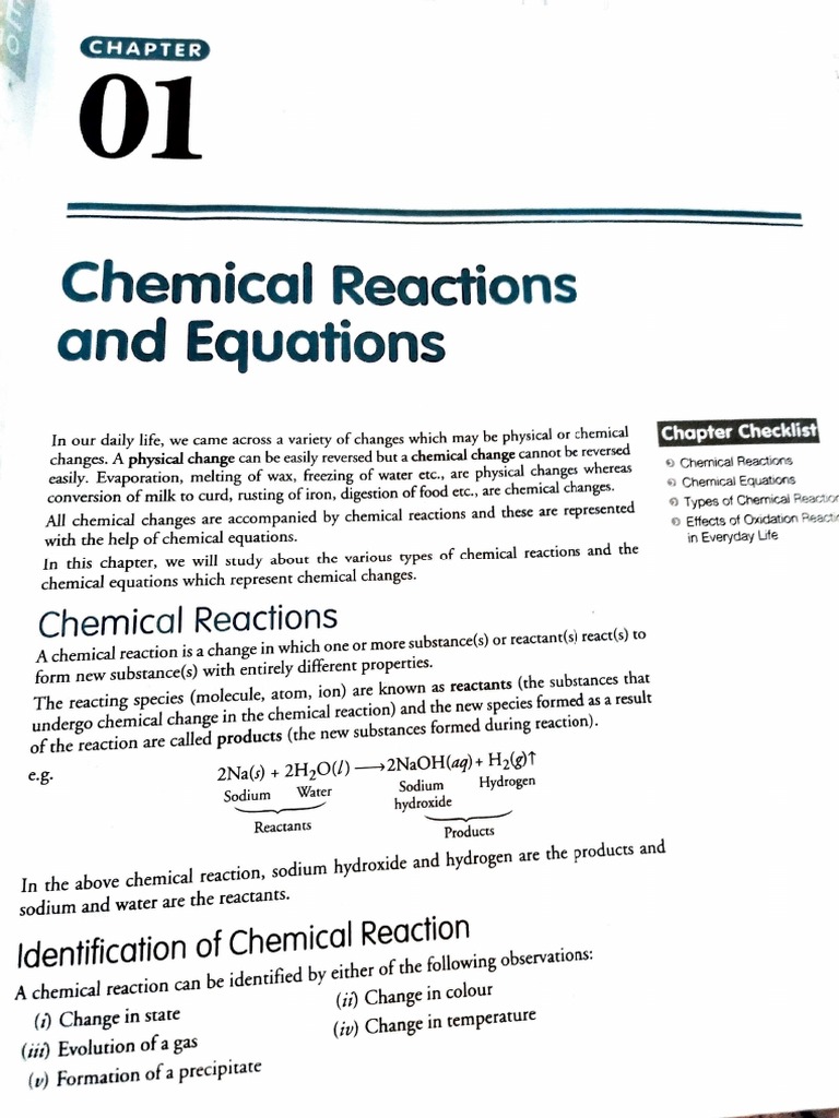All in One Science Class 10 | PDF | Chemical Reactions | Chemical ...