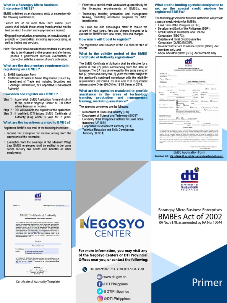 Link: HTTPS://WWW - Dti.gov - Ph/resources/downloadable-Forms | PDF ...