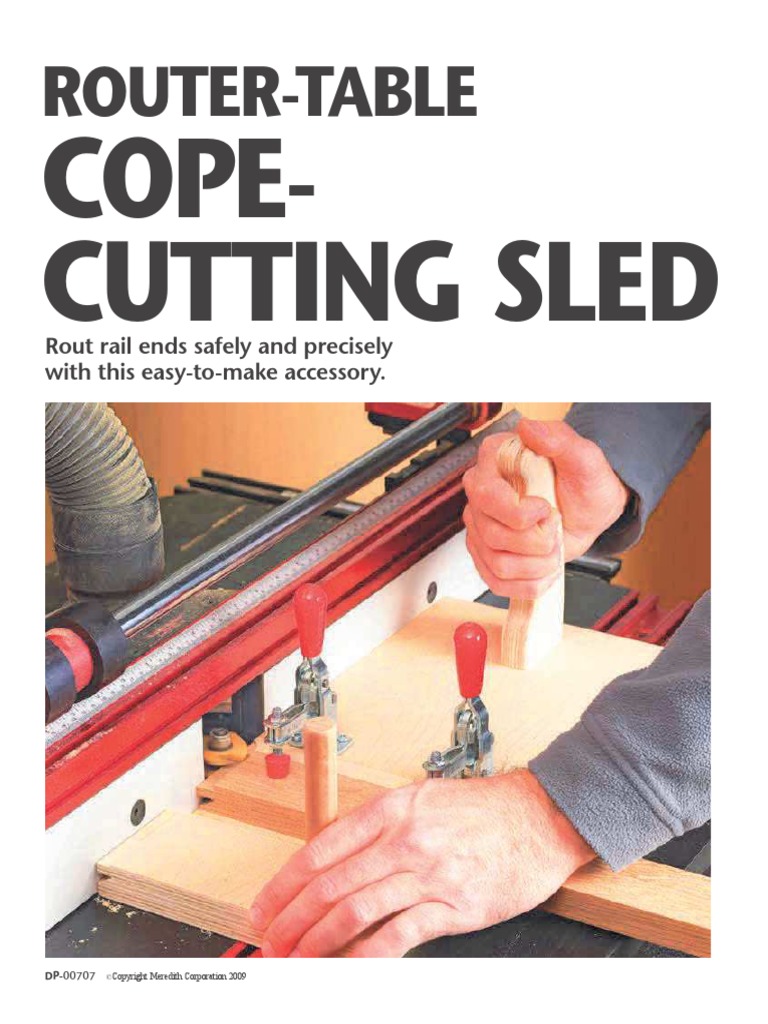 Cope-Cutting Sled: Router-Table | PDF | Tools | Building Materials