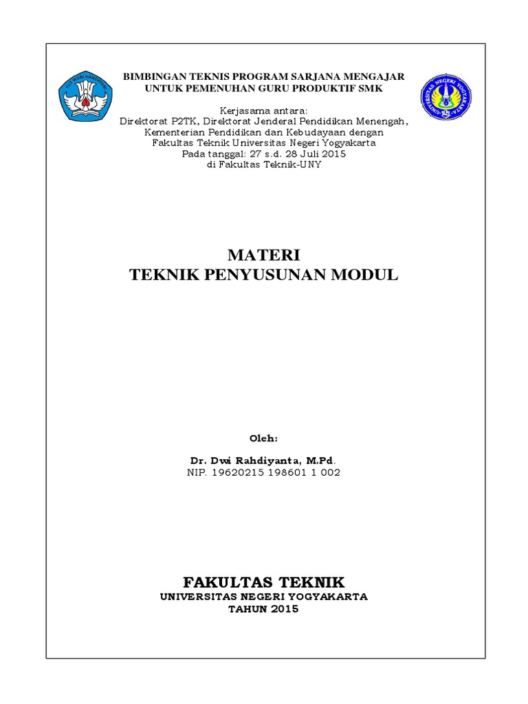 Materi PPM Bimtek Sarjana Mengajar Teknik Penyusunan Modul | PDF