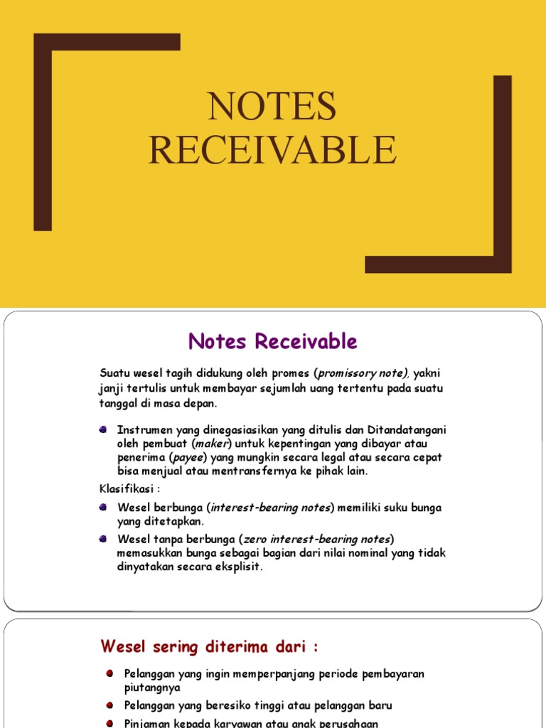 Notes Receivable | PDF