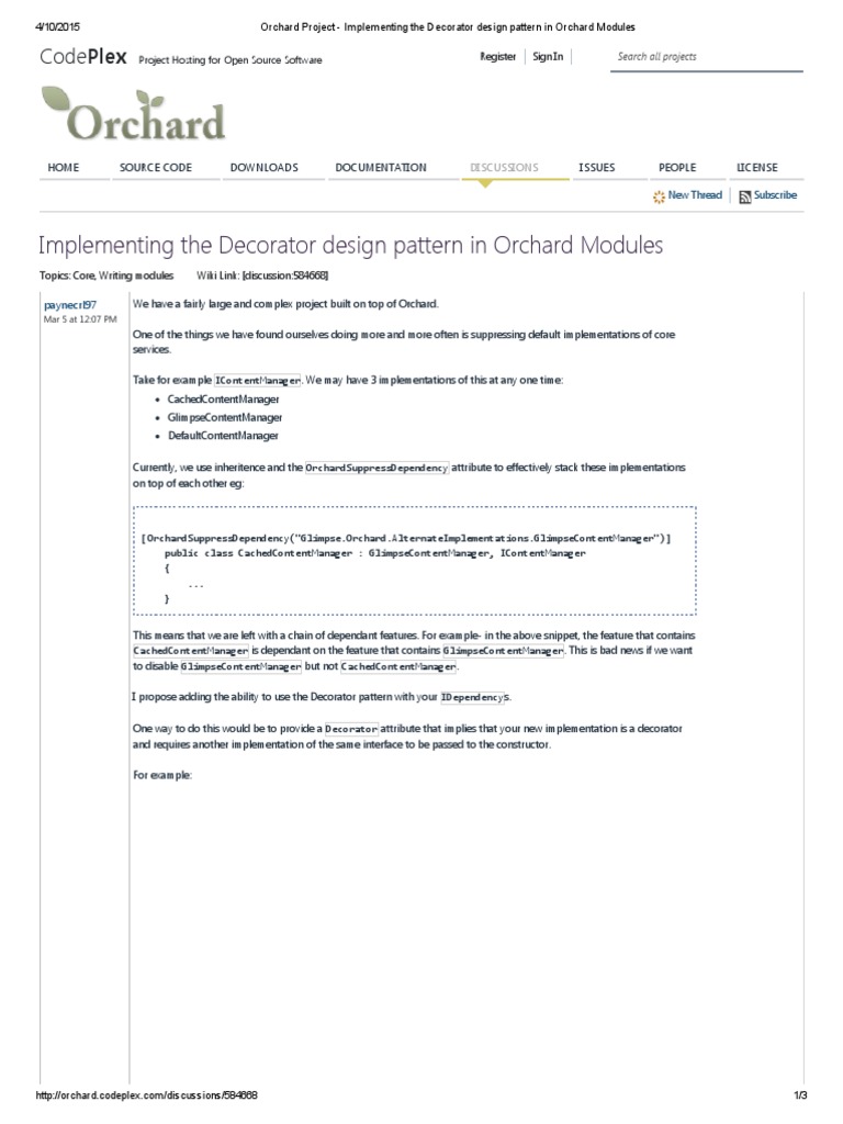 Orchard Project - Implementing The Decorator Design Pattern in Orchard ... Orchard Project - Implementing The Decorator Design Pattern in Orchard ...