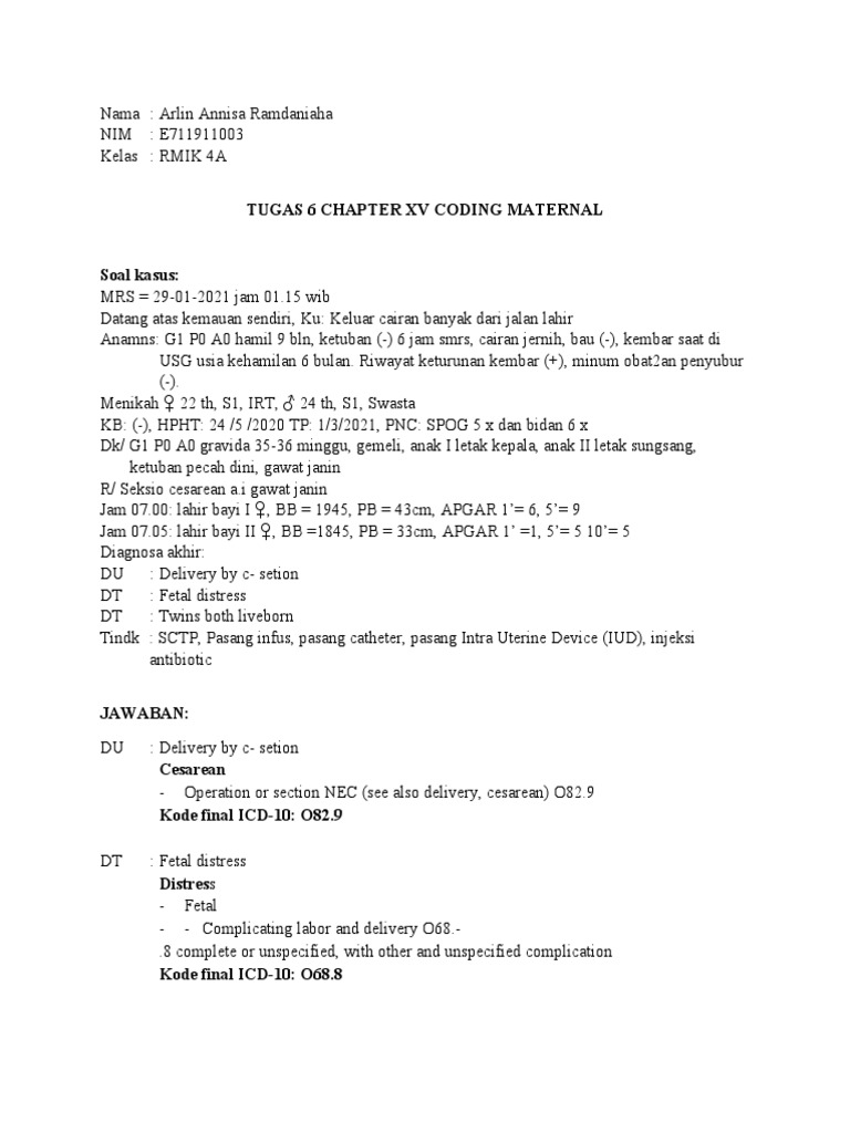 Tugas Coding 6 - Arlin Annisa - Rmik-4a | PDF