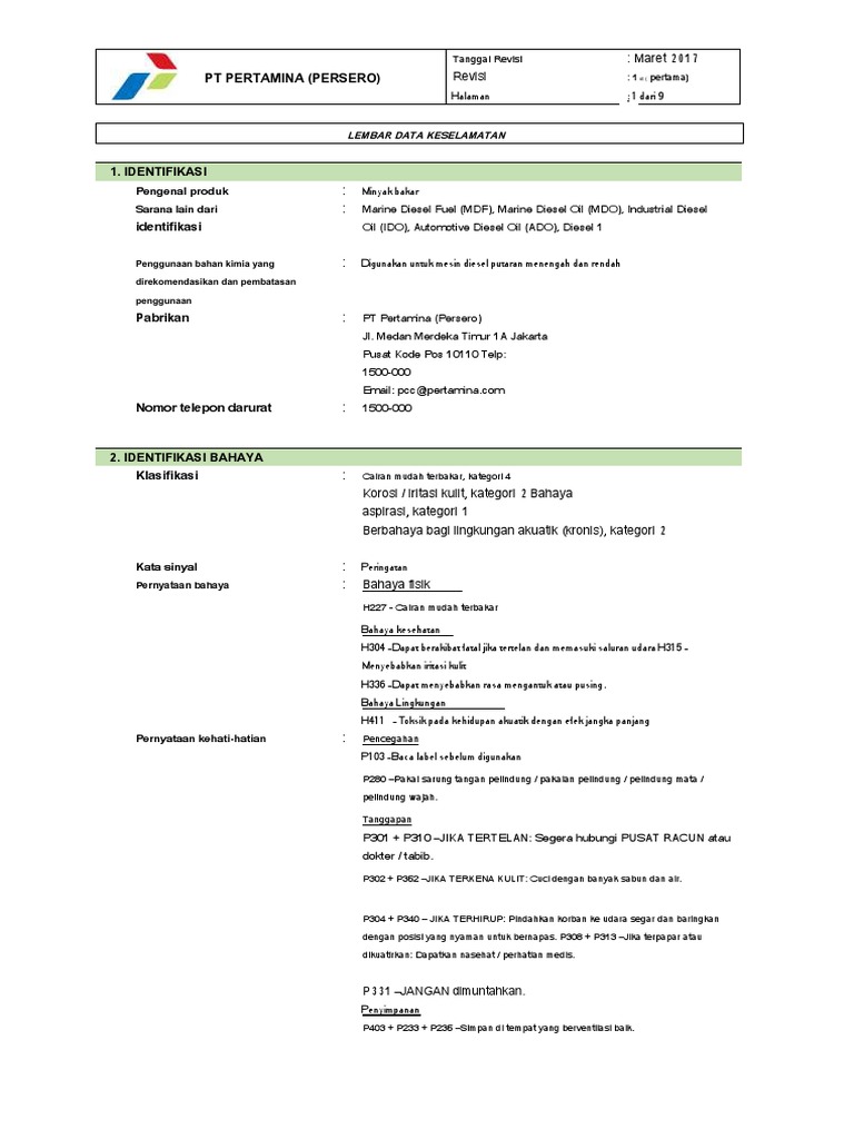 6 Sds Minyak Diesel - Eng - En.id | PDF