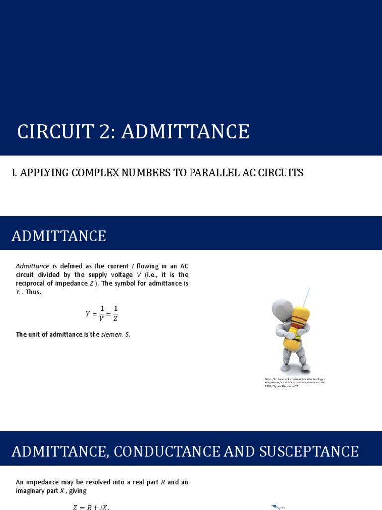 Circuit 2: Admittance: I. Applying Complex Numbers To Parallel Ac ...