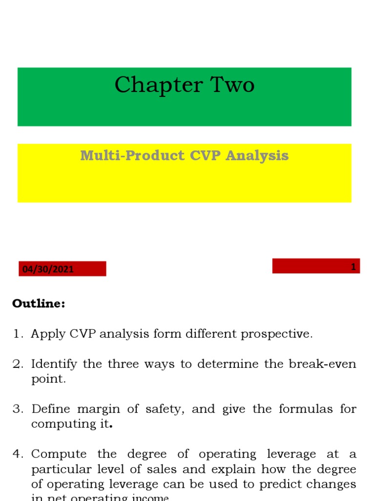 Multi-Product CVP Analysis Overview | PDF | Management Accounting ...