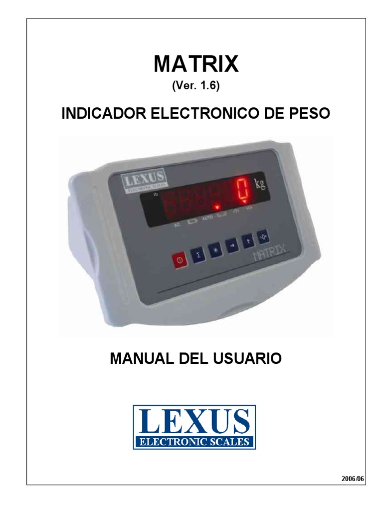 Manual Lexus Matrix | PDF | Balanza | Ingenieria Eléctrica