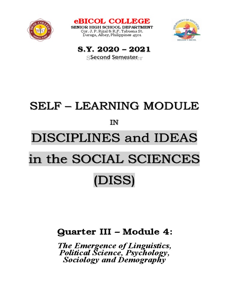 DISS Q3 Module 4 | PDF | Linguistics | Psychology