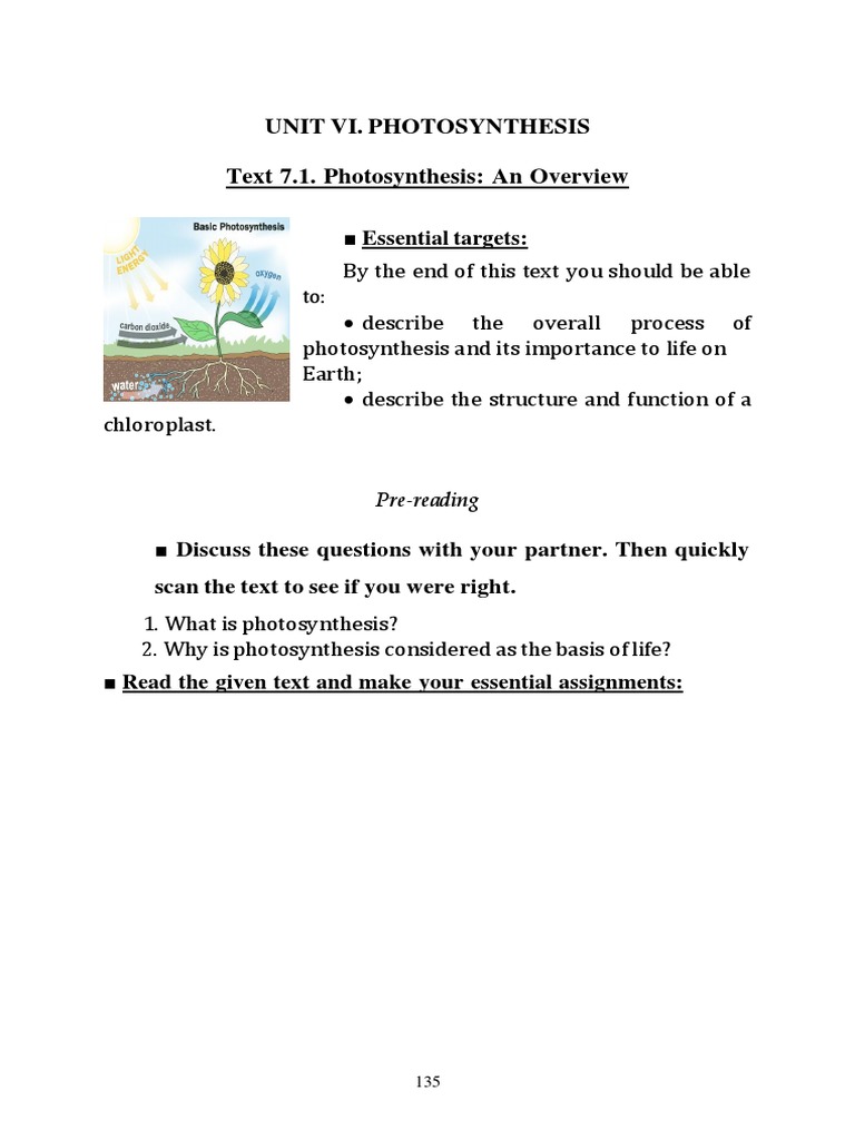Unit 6 Photosynthesis New | PDF | Photosynthesis | Leaf