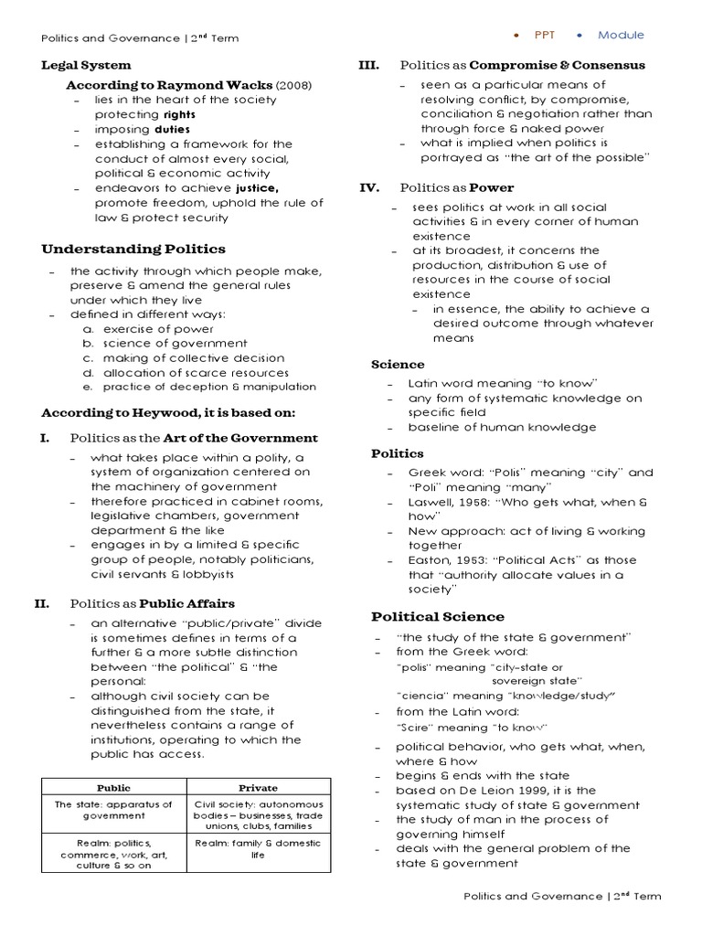 Politics and Governance Guide | PDF | Political Science | Science