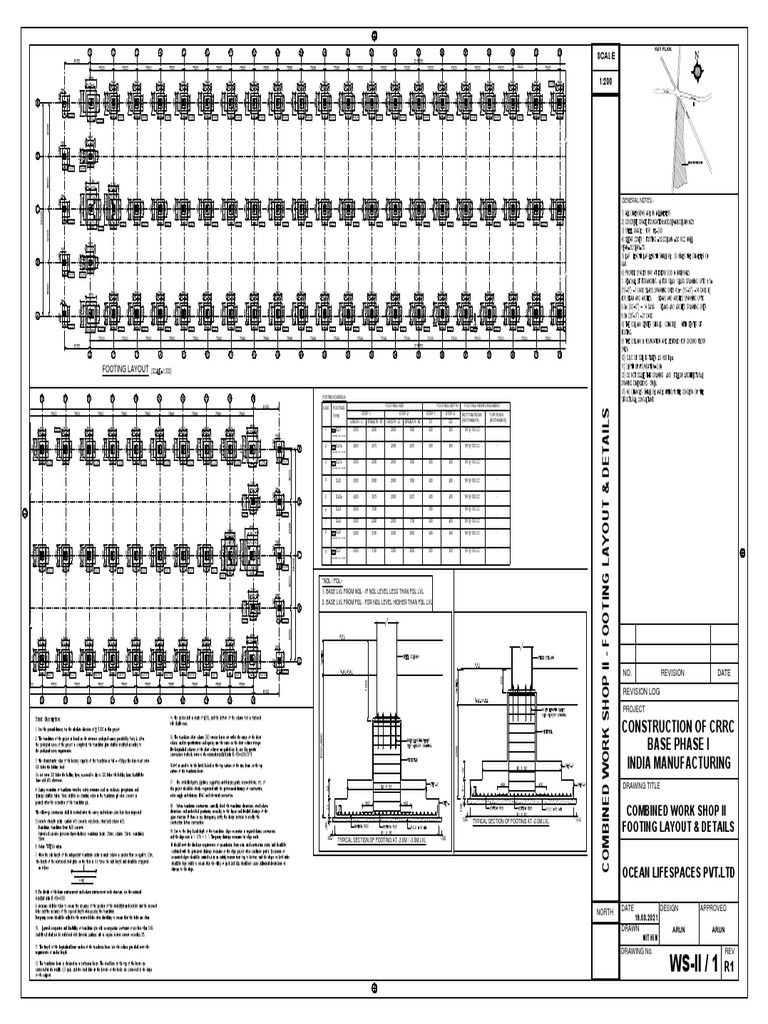 Footing Layout & Details | PDF