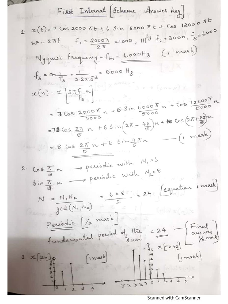 DSP First Internal Answer Key | PDF