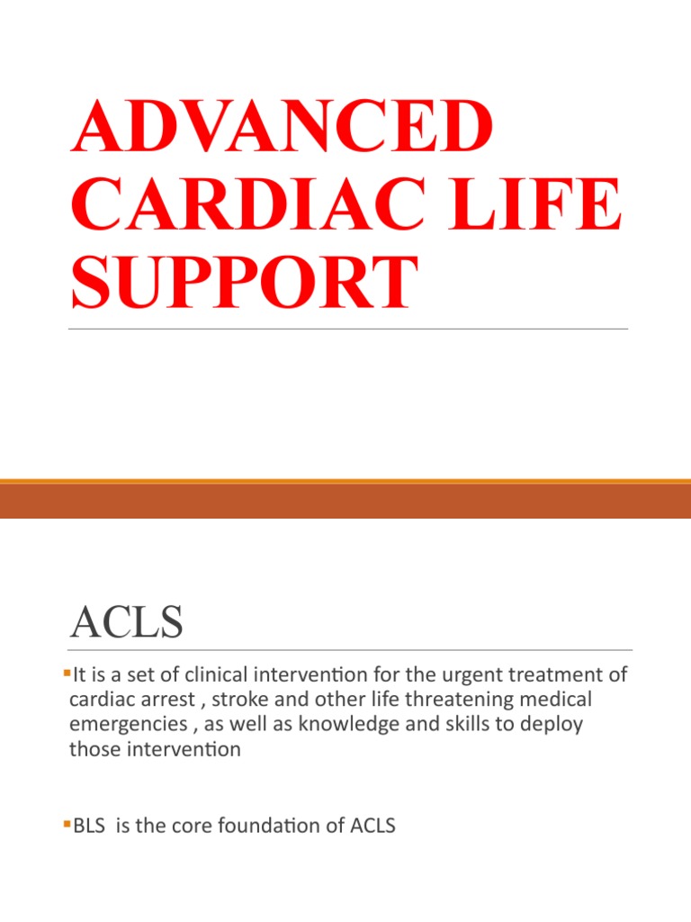 Advanced Cardiac Life Support | PDF | Cardiac Arrest | Cardiopulmonary ...