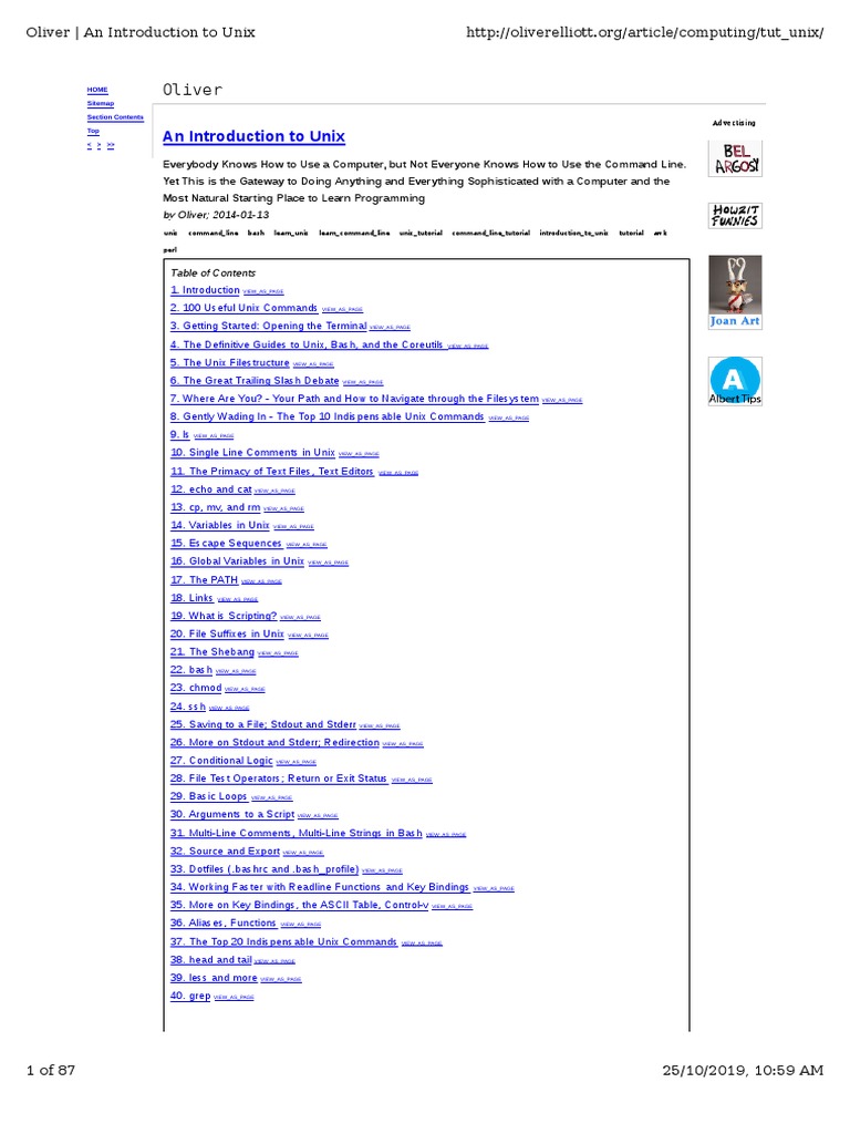 Notes On Introduction To Unix | PDF | Command Line Interface ... Notes On Introduction To Unix | PDF | Command Line Interface ...