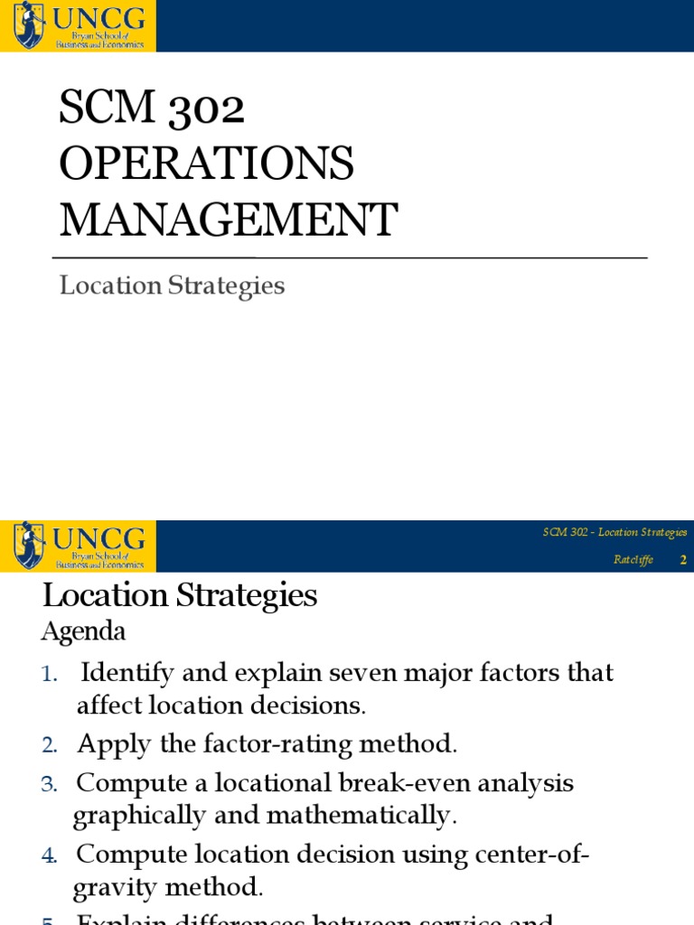 SCM 302 Ratcliffe - 08 - Location Strategies | PDF | Supply Chain Management | Supply Chain