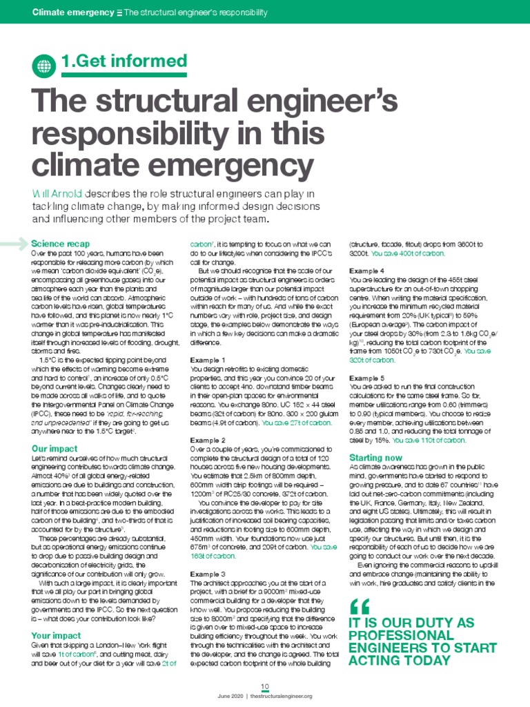The Structural Engineer's Responsibility in This Climate Emergency | PDF | Climate Change ...