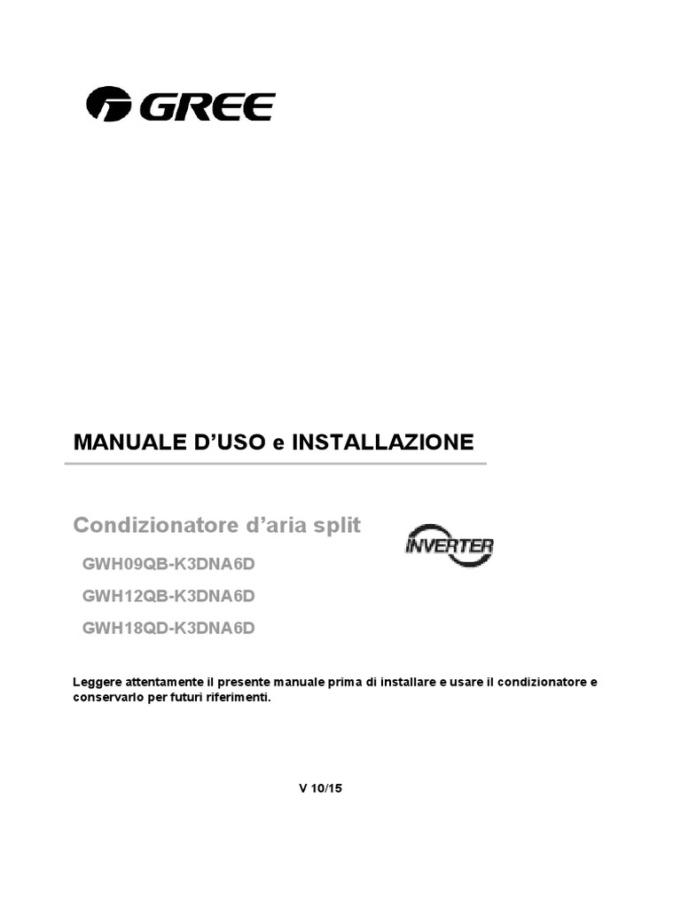 Manuale GREE - FLAT - MONO | PDF