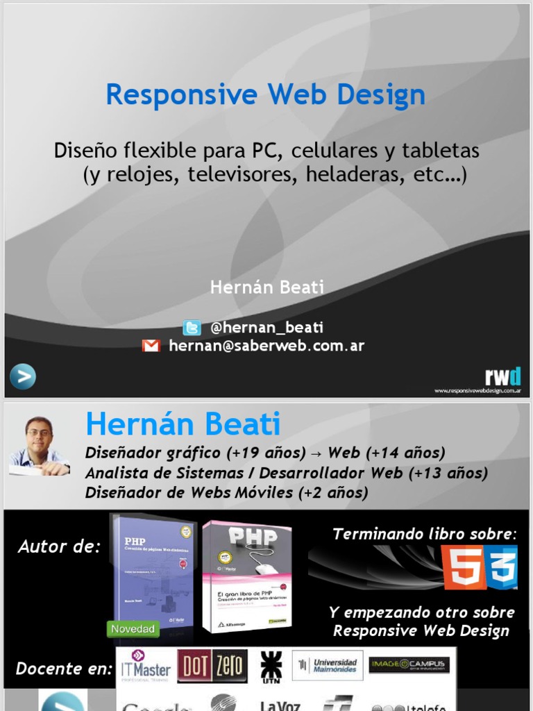 Responsive Web Design | PDF | Hipertexto | Red mundial