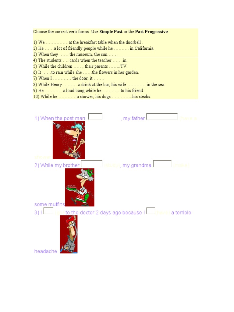 Past Simple and Past Cont | PDF | Language Arts & Discipline