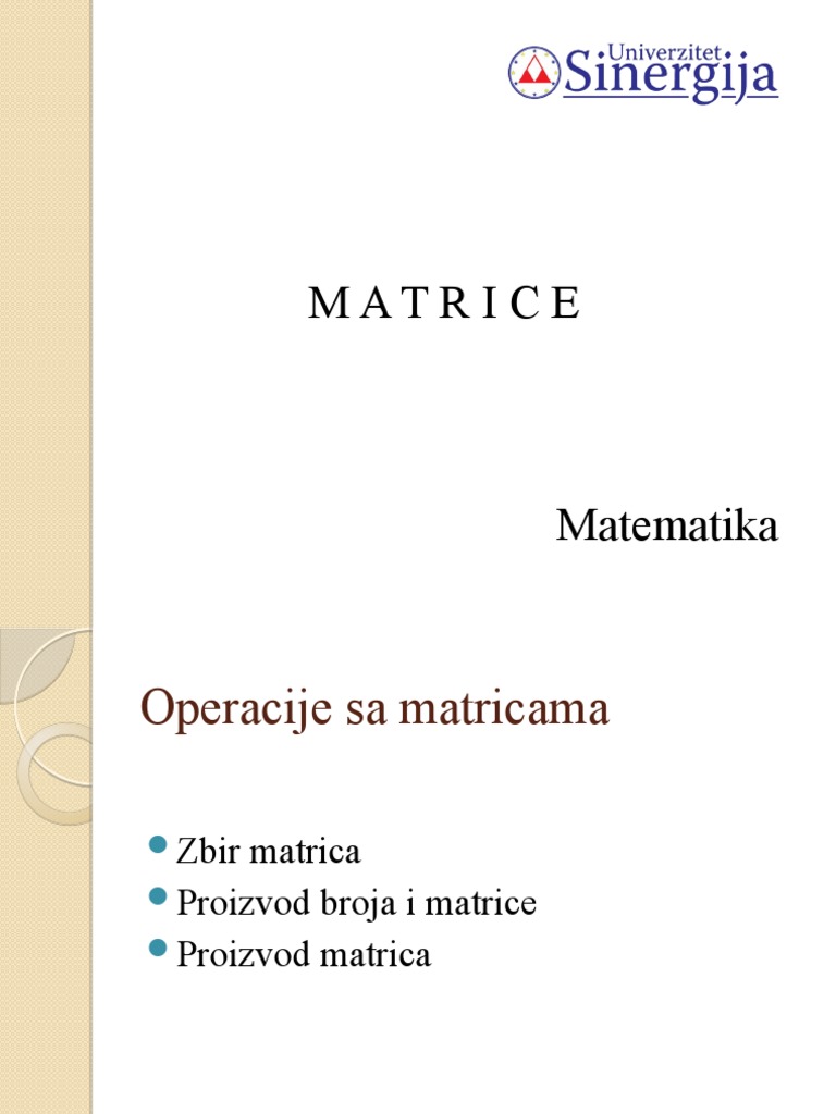 1 Matrice | PDF