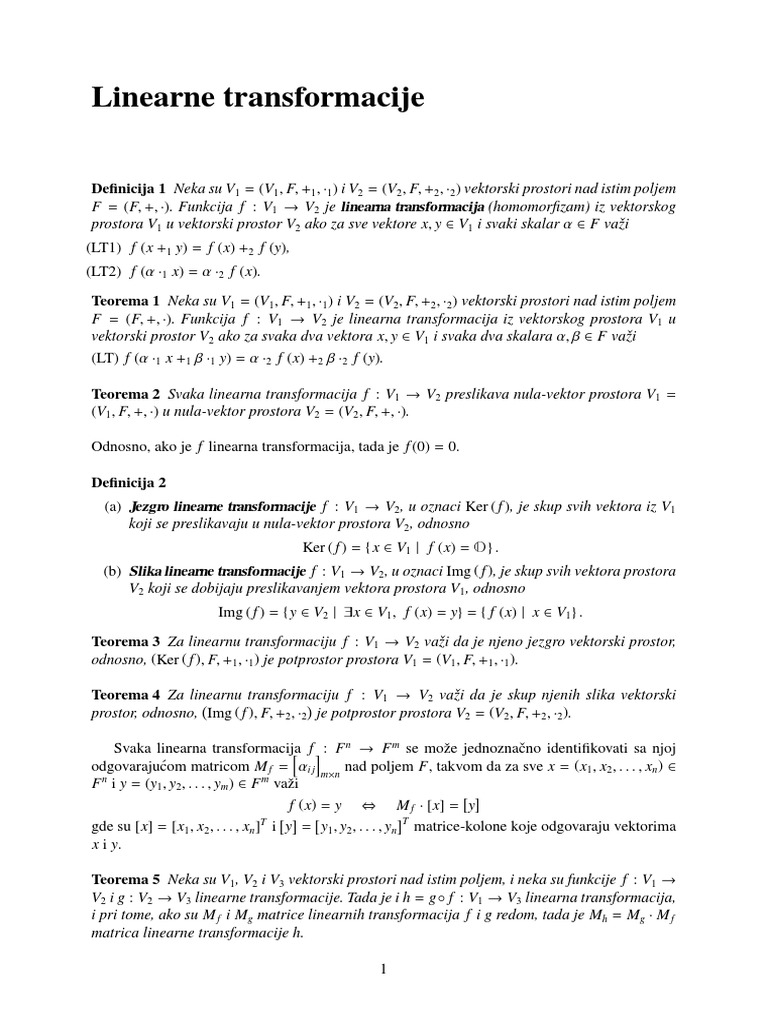 15 Linearne - Trans | PDF