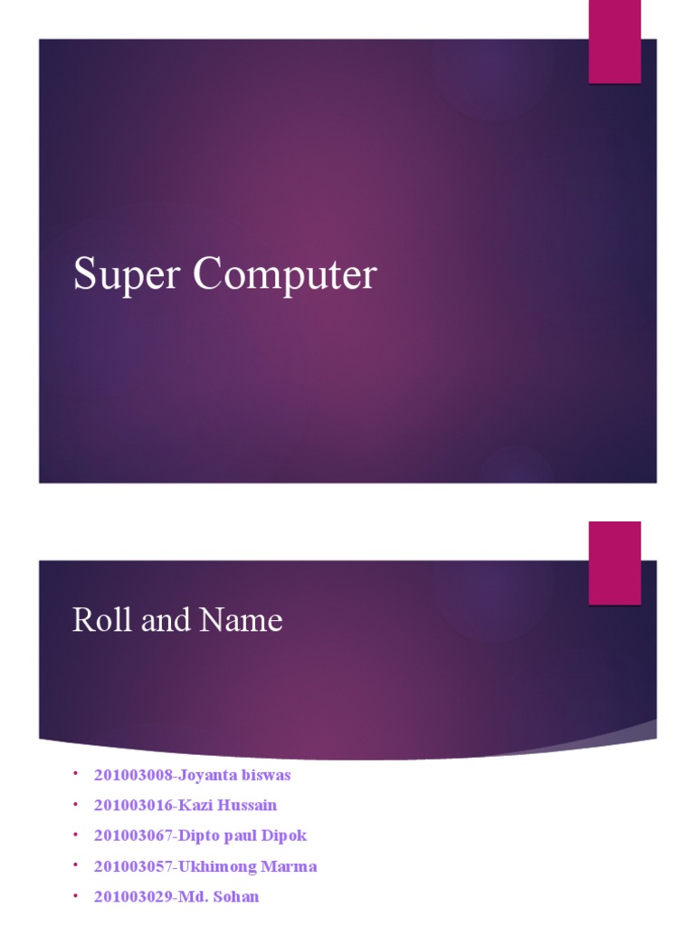 Super Computer | PDF | Supercomputer | Computer Cluster
