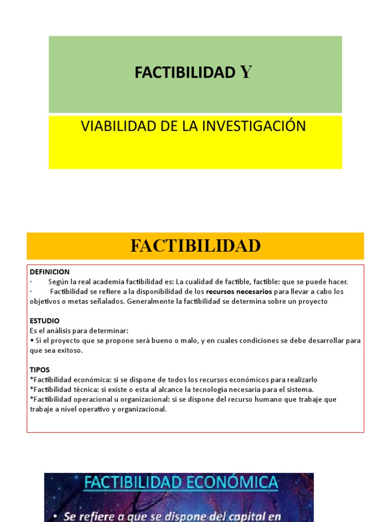 Factibilidad y Viabilidad | PDF