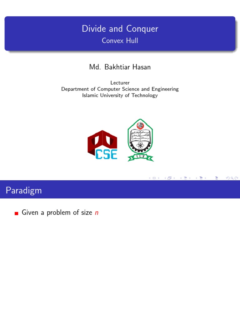 Divide and Conquer: Convex Hull | PDF | Matrix (Mathematics) | Theoretical Computer Science