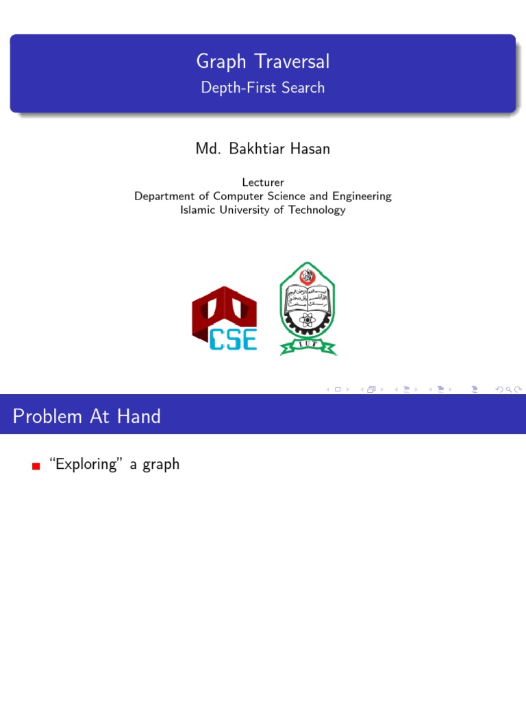 Graph Traversal: Depth-First Search | PDF | Vertex (Graph Theory) | Theoretical Computer Science