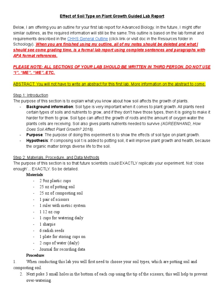 Soil Type Impact on Plant Growth Lab | PDF | Soil | Data