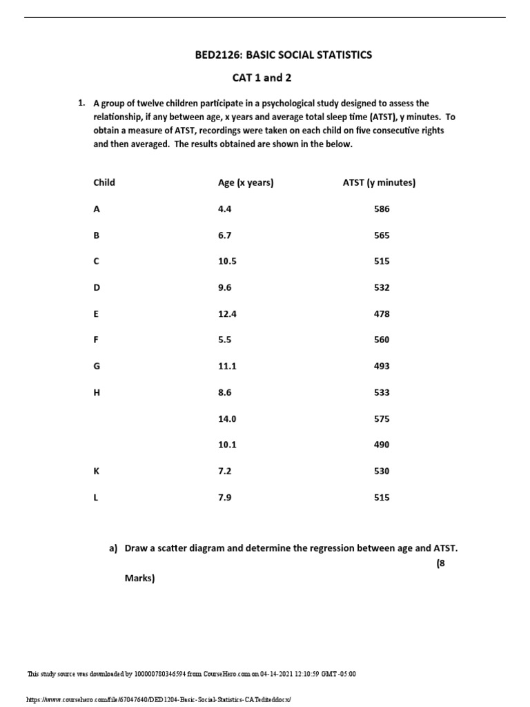 Basic Social Statistics Analysis | PDF | Correlation And Dependence ...