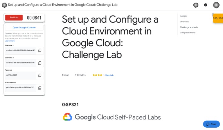 Set Up and Configure A Cloud Environment in Google Cloud: Challenge Lab - Qwiklabs | PDF