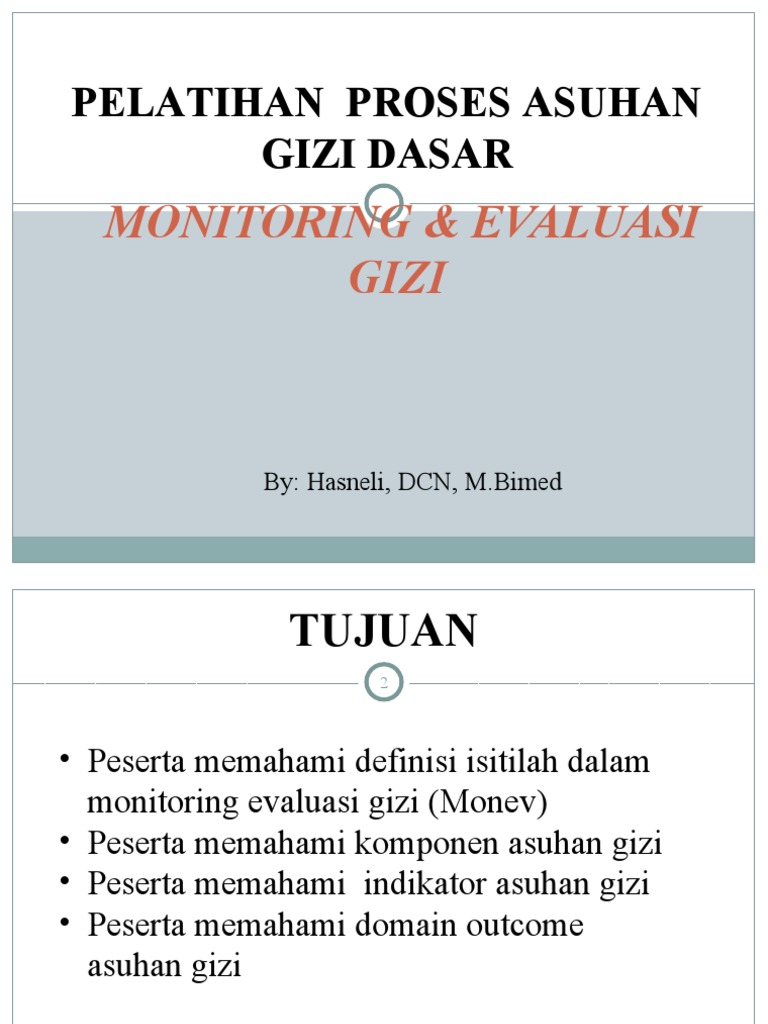 5.monev Gizi | PDF | Kesehatan Holistik