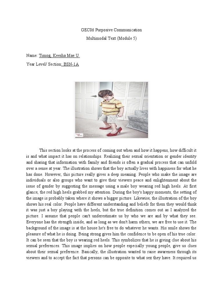 Timog, Keesha Mae U.-Multimodal Text-GEC06 Purposive Communication | PDF