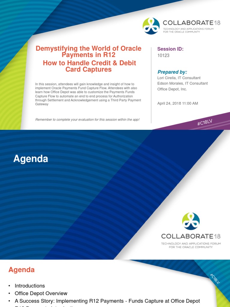 Demystifying The World of Oracle Payments in R12 How To Handle Credit ...