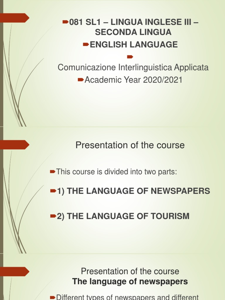 Language and Structure of Newspapers | PDF | Newspapers | The Times