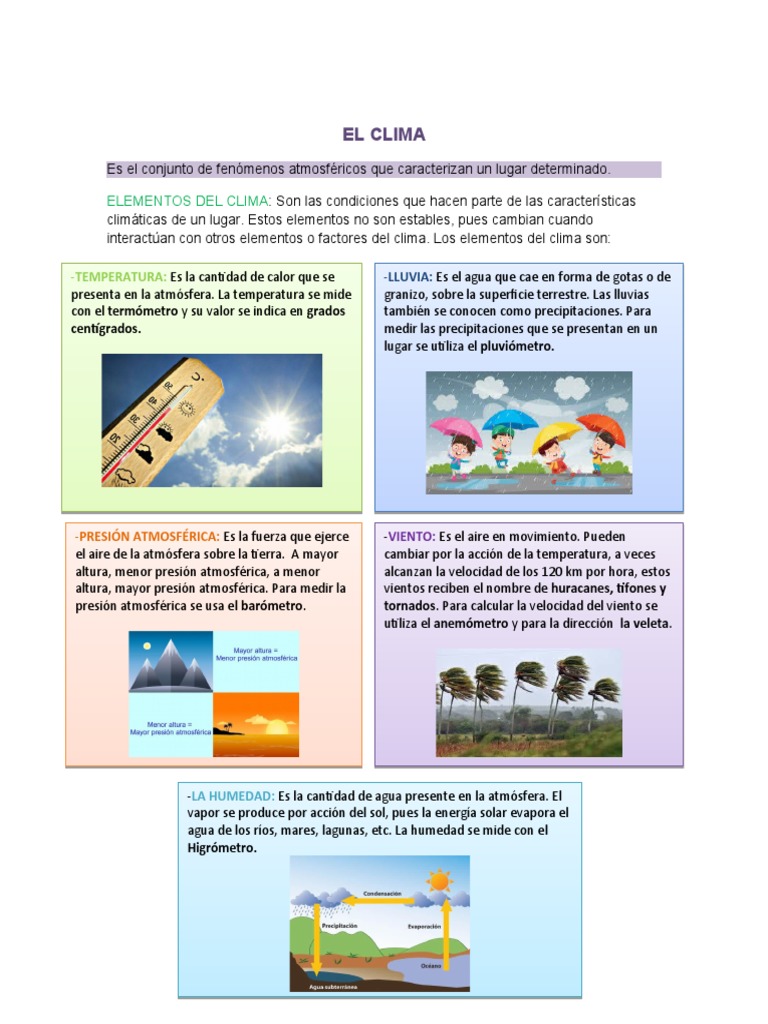 4 El Clima y Las Estaciones 4 | PDF | Clima | Clima templado