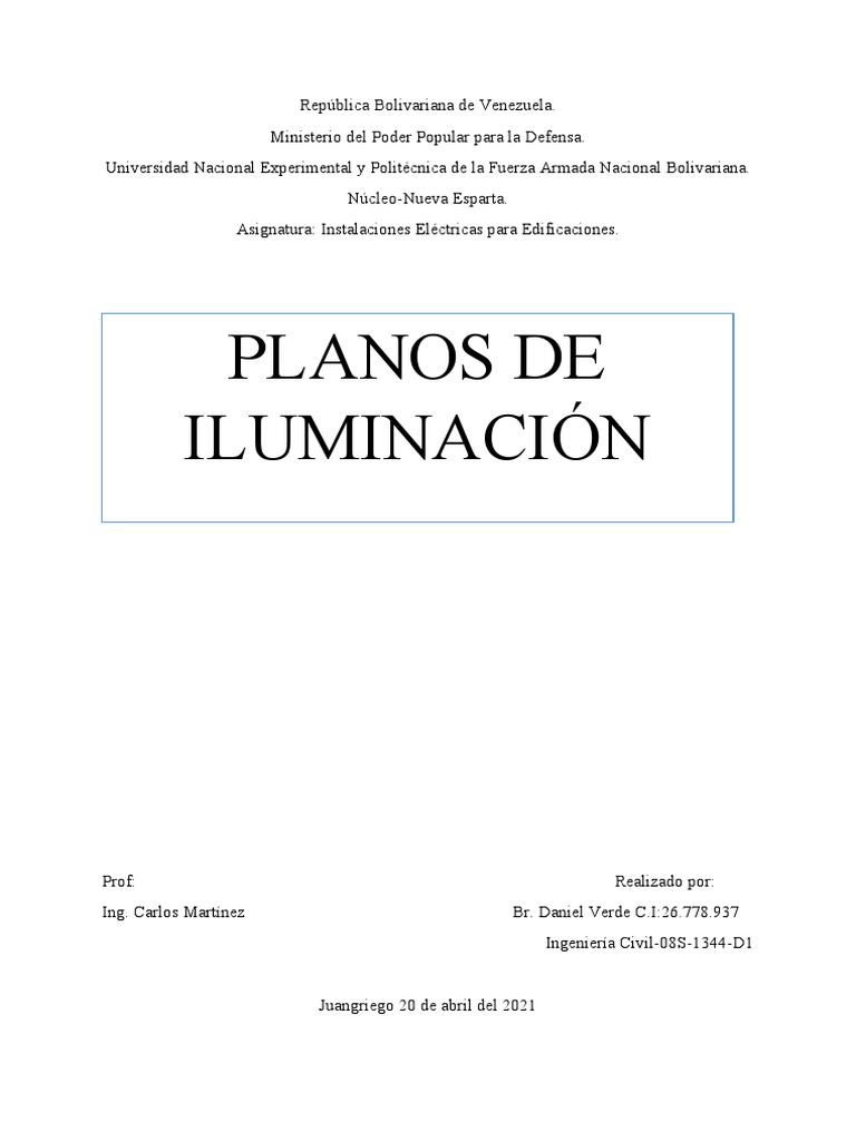 Planos de Iluminación o Alumbrado | PDF | Encendiendo | Diodo emisor de luz