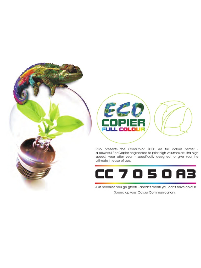 Riso Ecocopier 7050 | PDF | Printer (Computing) | Image Scanner