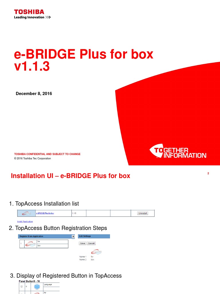 e-BRIDGE Plus For Box - Guide | PDF | Computing | Software
