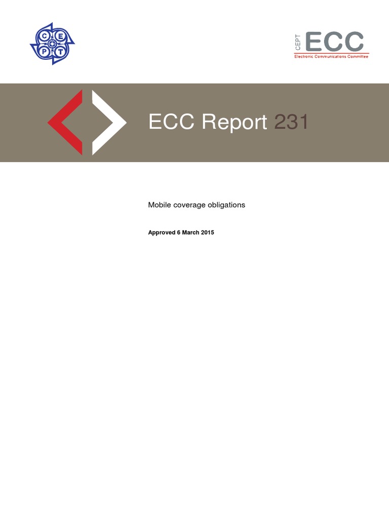 ECC Report: Mobile Coverage Obligations | PDF | Antenna (Radio) | Gsm