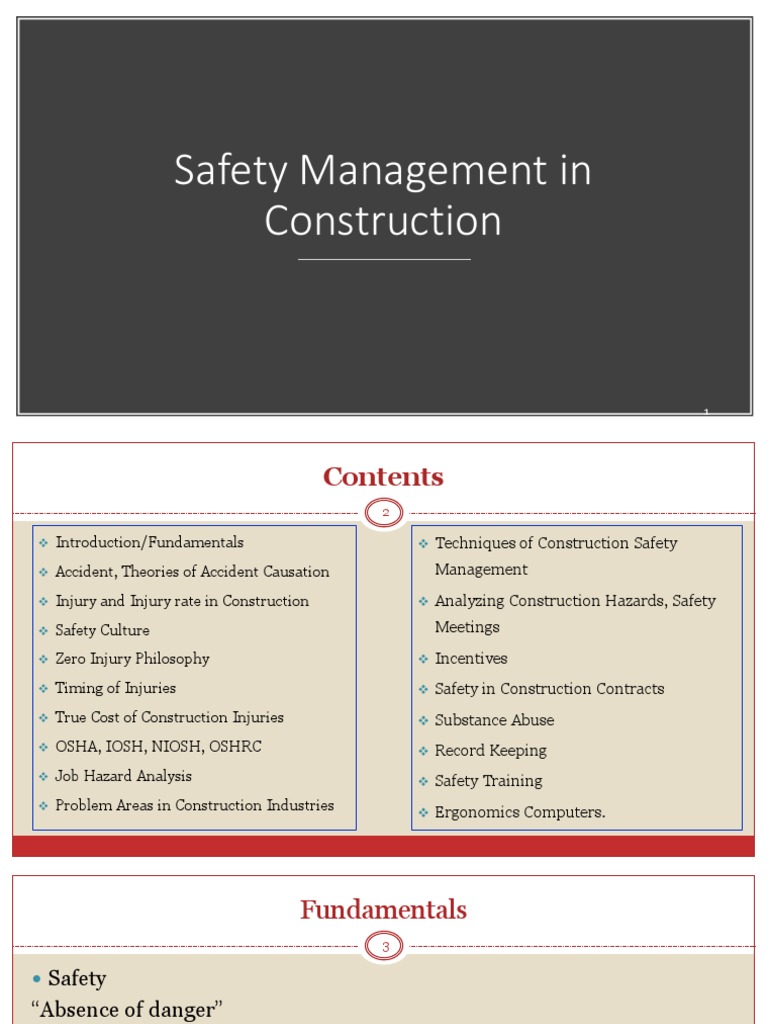 Construction Safety Management Guide | PDF | Occupational Safety And ...