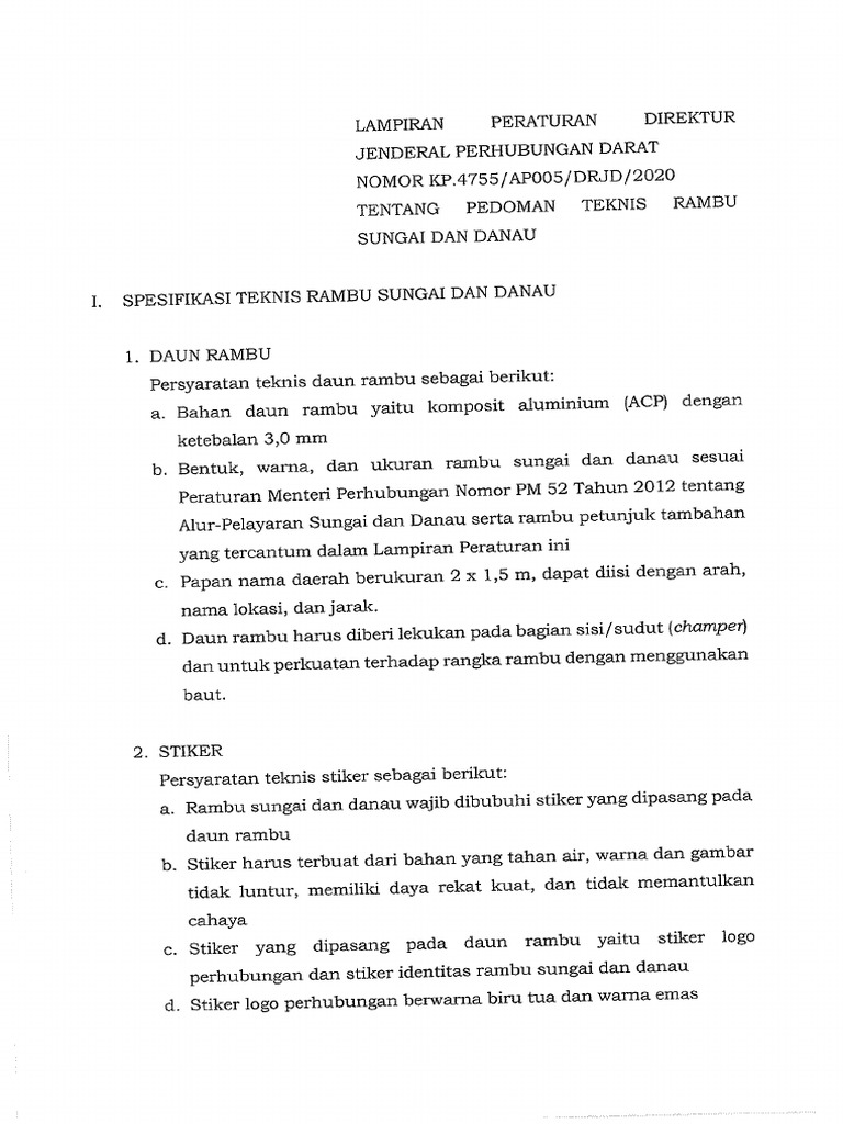 PedTek Rambu Sungai Danau New | PDF