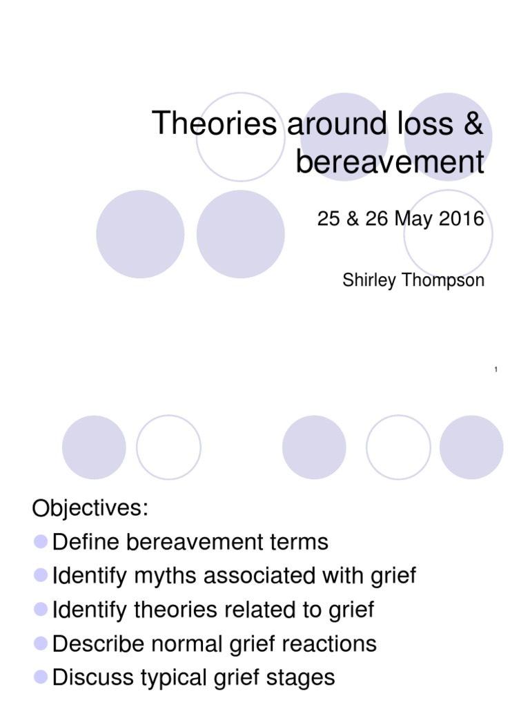 Theory of Loss Bereavement | PDF | Grief | Attachment Theory