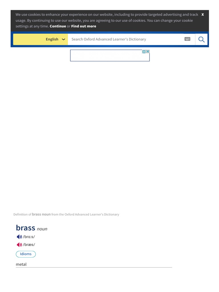 Brass Noun - Definition, Pictures, Pronunciation A | PDF | Languages ...