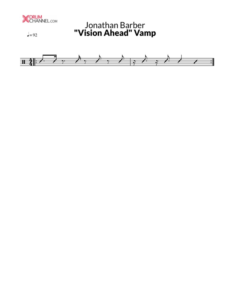 Vision Ahead Vamp - Jonathan Barber - Soundslice | PDF