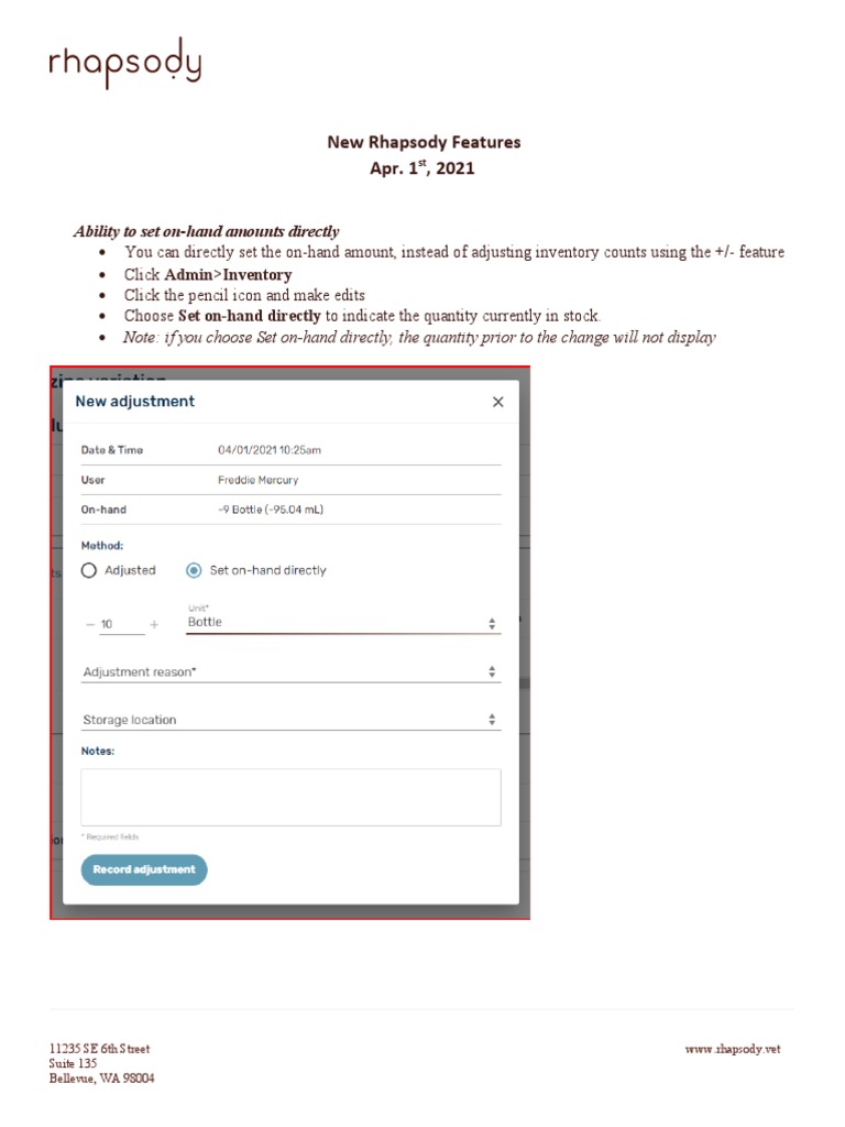 Rhapsody Updates for Veterinary Clinics | PDF | Cyberspace | Computing