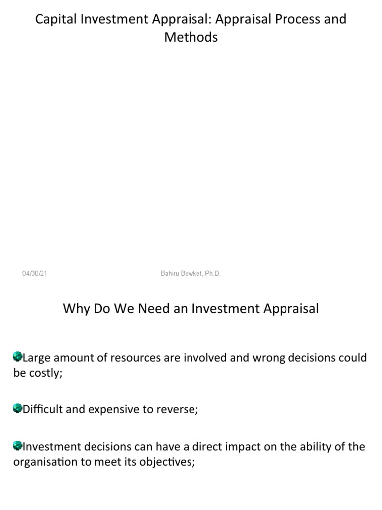 Capital Investment Appraisal Methods | PDF | Net Present Value ...