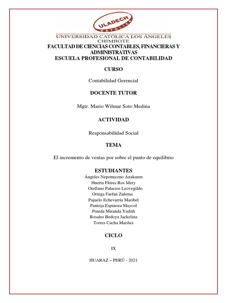 Orientación Pedagógica Asincrona - #11 - Actividad Responsabilidad Social | PDF | Beneficio ...